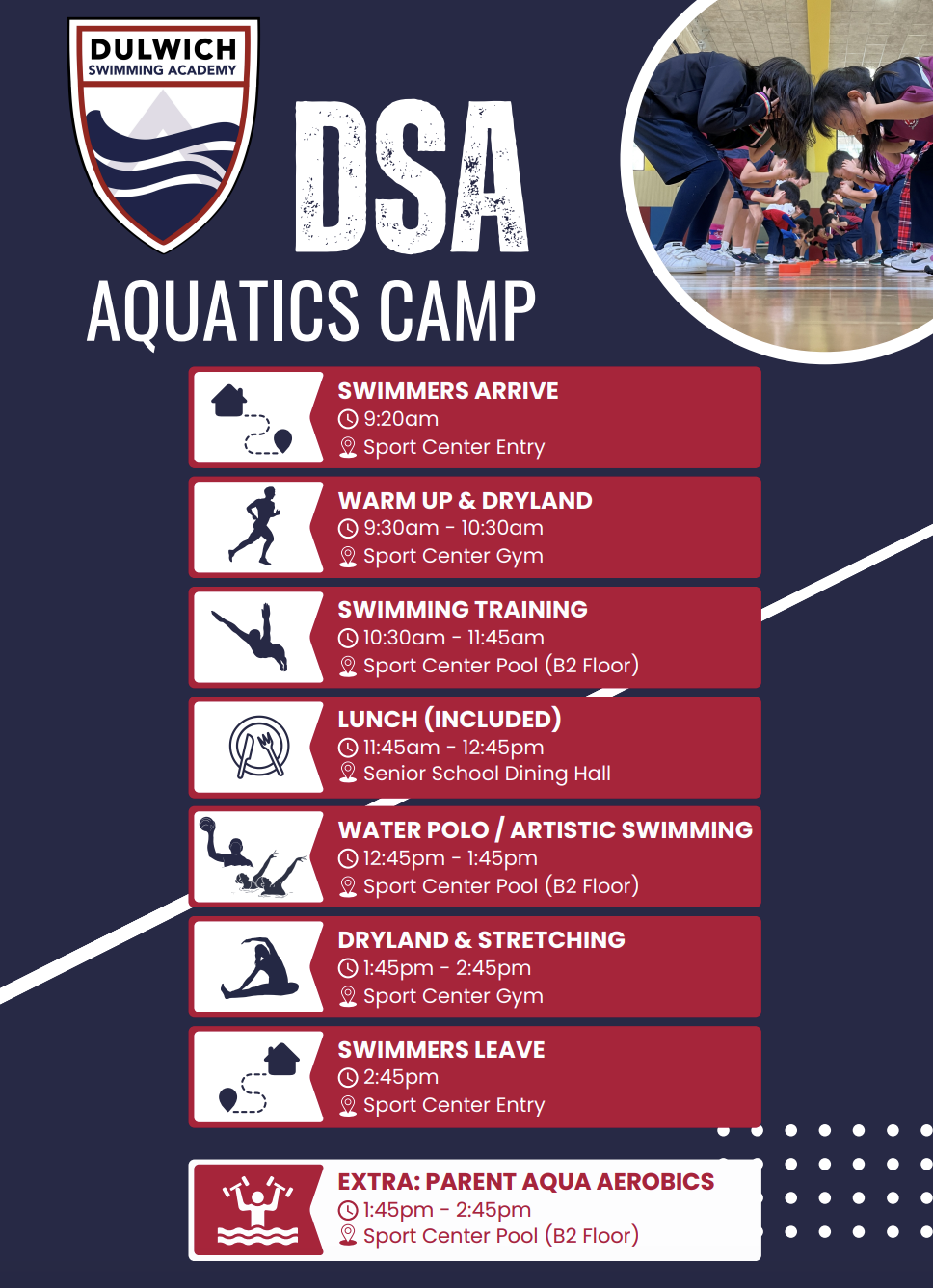 DSA Aquatics Swimming Camp - Tuesday, May 20, 2025 09:45 to Saturday ...