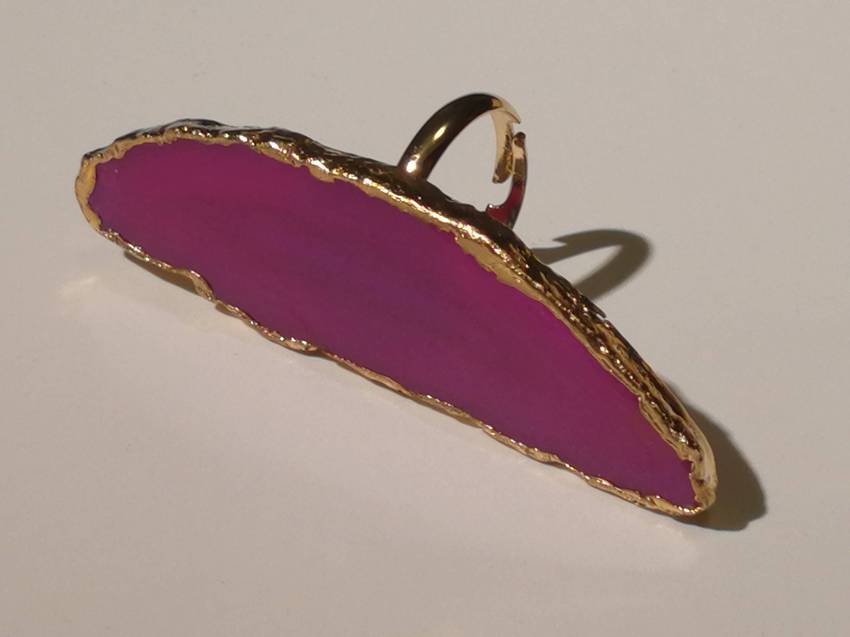 Natural Pink Agate Ring. | Yoopay